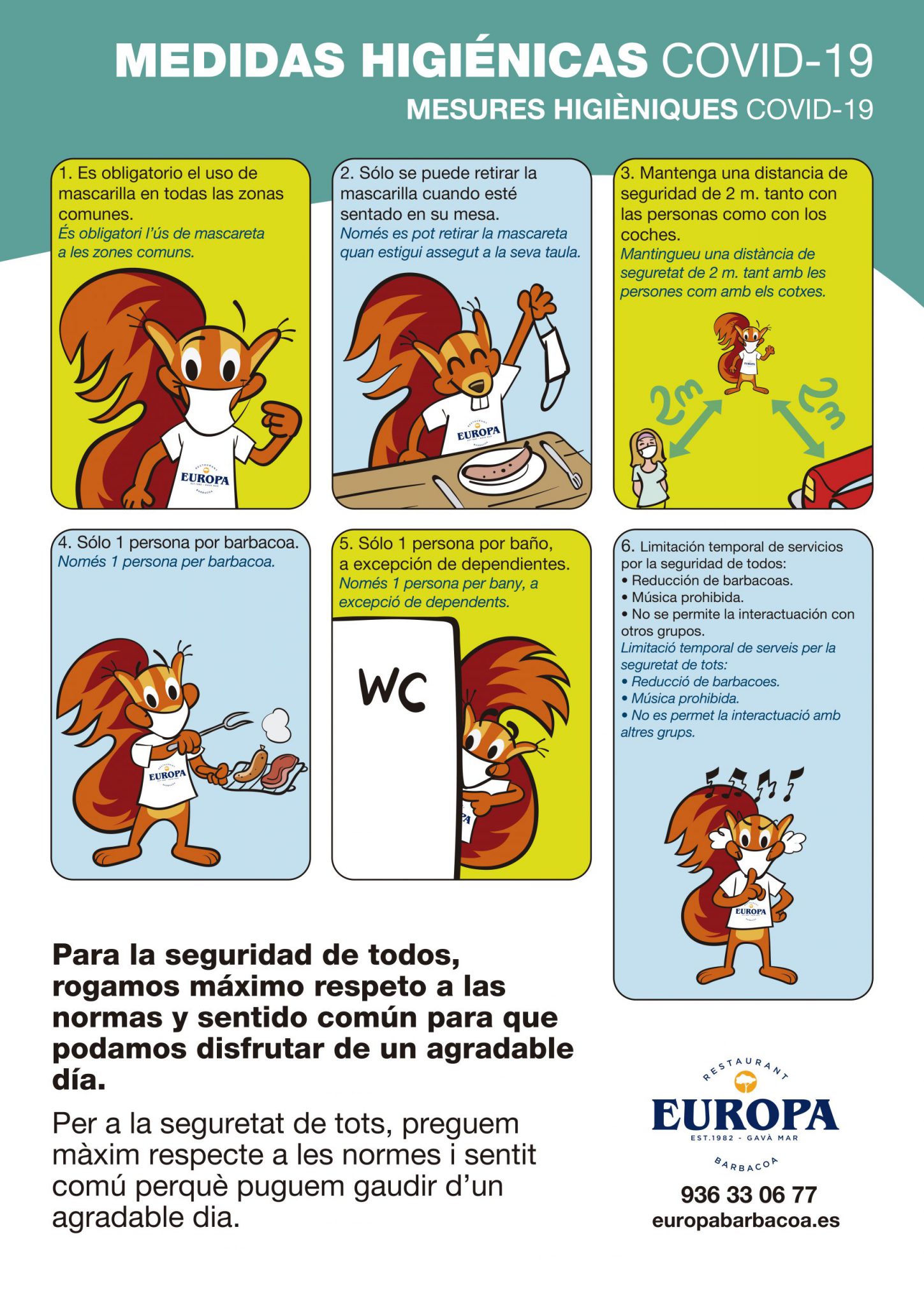 MEDIDAS HIGIENE COVID-19 - Europa Barbacoa